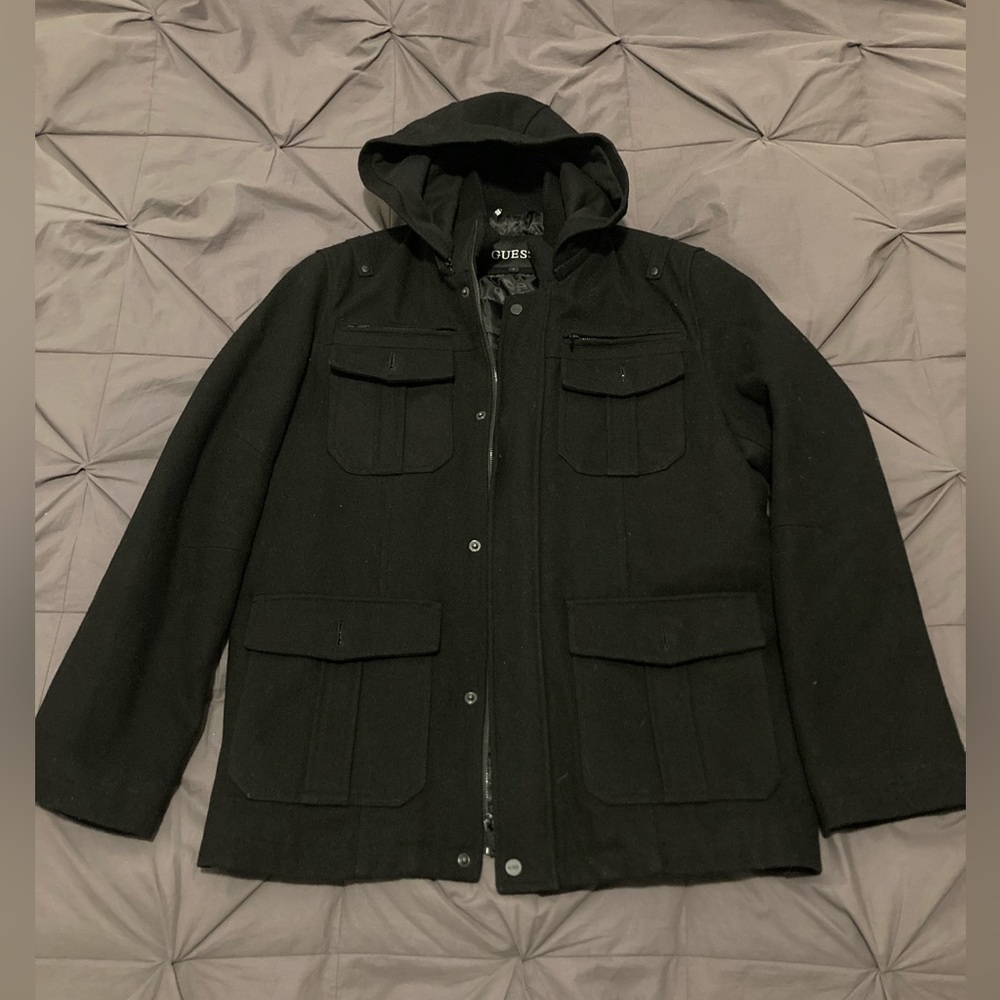 Men’s Black Guess Winter Jacket - Gem